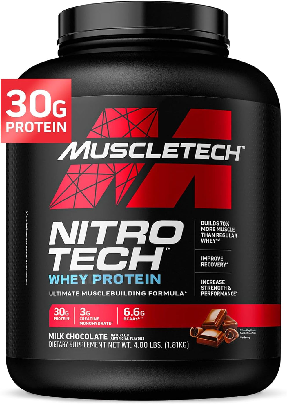 Muscletech Whey Protein & Pre Workout Powder Bundle - Nitro-Tech Muscl – SuppsWorld