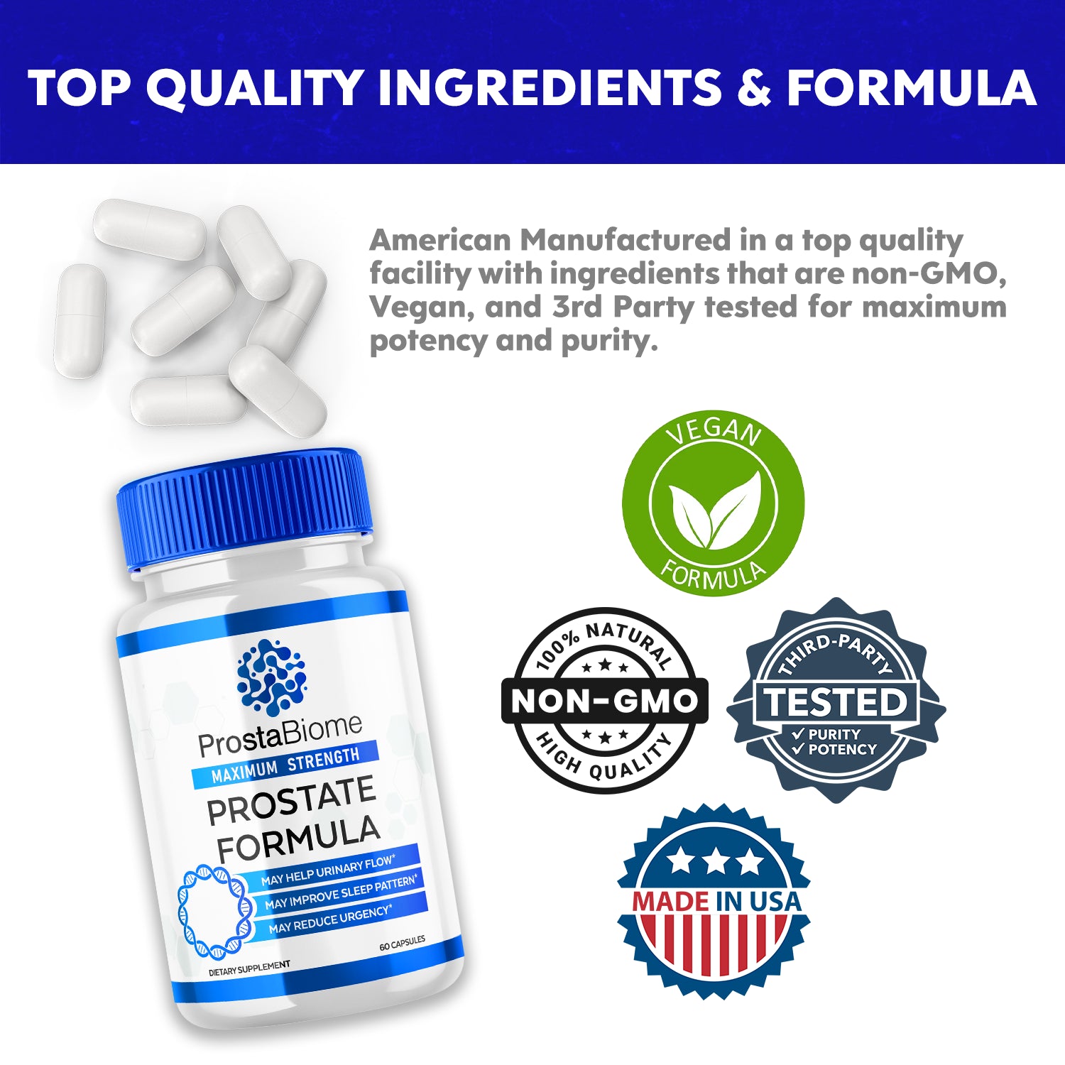 (5 Pack) Prostabiome Maximum Strength Prostate Formula Pills (300 Caps ...