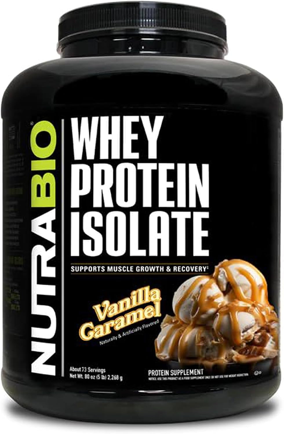 Nutrabio Whey Protein Isolate Supplement – 25G of Protein per Scoop wi ...