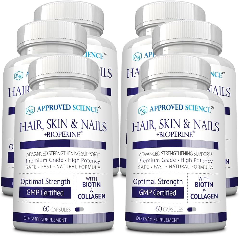 Approved Science Hair, Skin and Nails - Support Supplement - Biotin, C ...