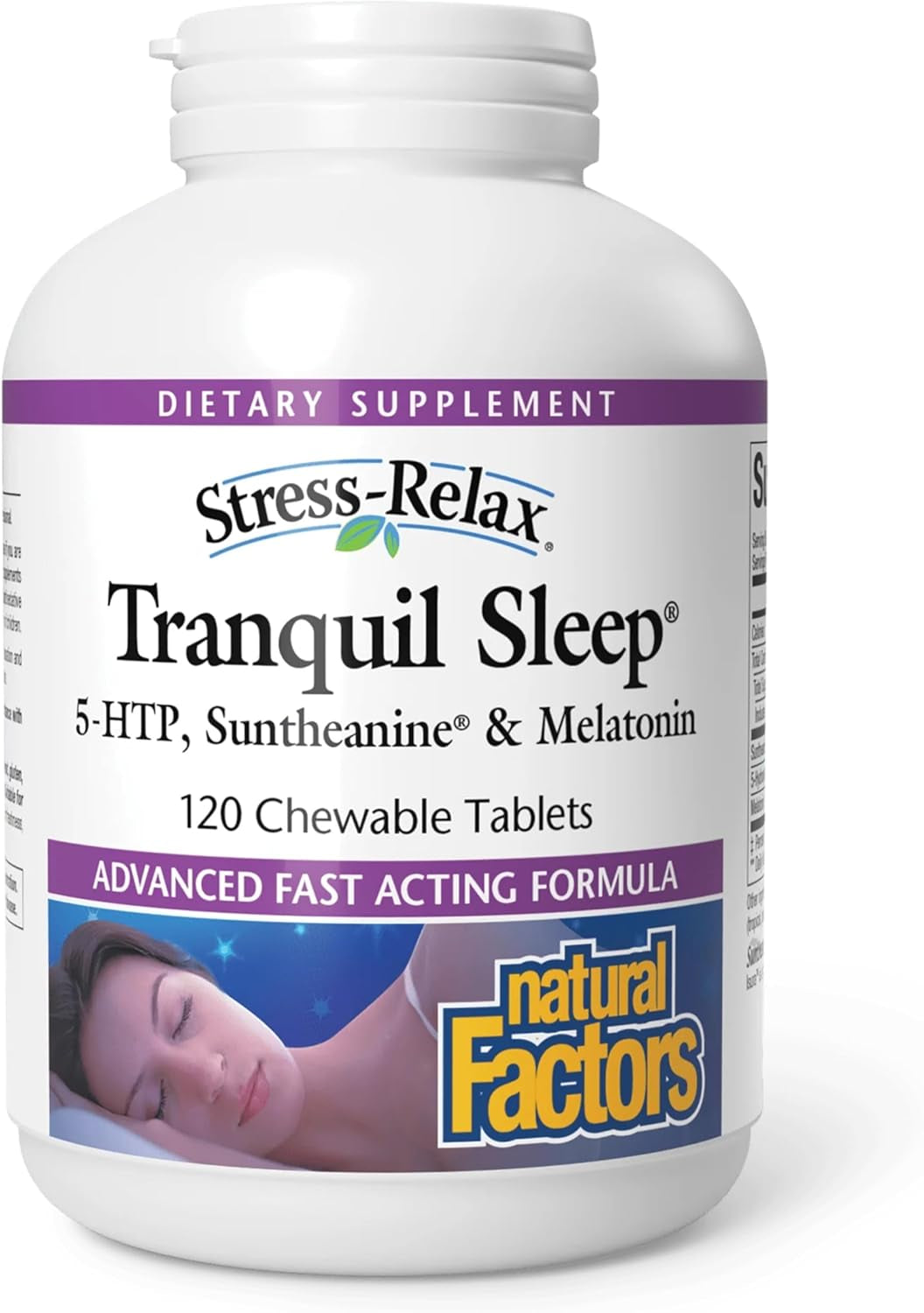 Natural Factors Stress-Relax Tranquil Sleep Chewable, Supports the Ful ...