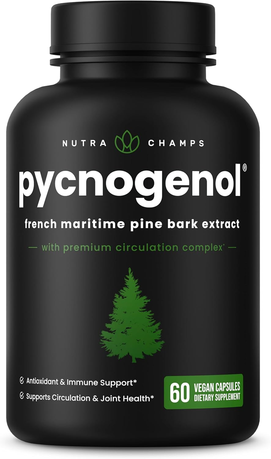 Nutrachamps Pycnogenol French Maritime Pine Bark Extract, Premium Circ ...