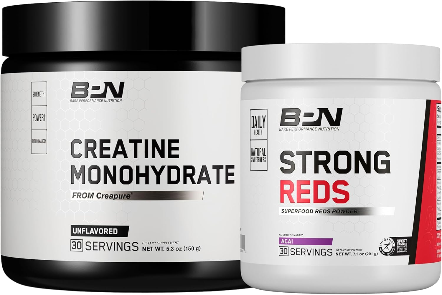 BARE PERFORMANCE NUTRITION BPN Creatine Monohydrate & Strong Reds Bund ...