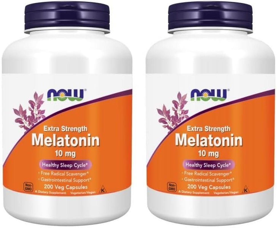 NOW Foods Supplements, Melatonin, Extra Strength 10 Mg, Free Radical S ...