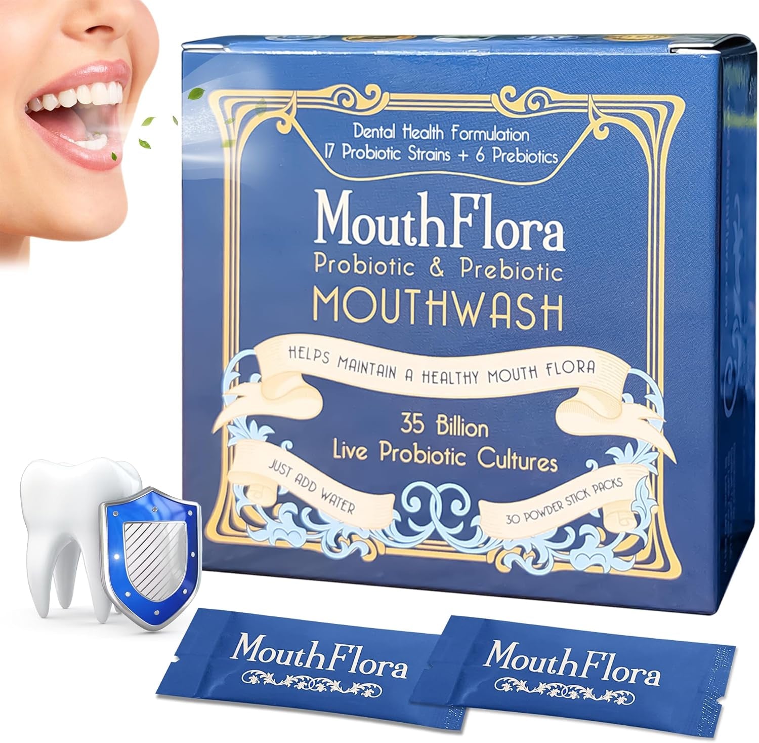 Probiotic & Prebiotic Mouthwash | Dental Health Formulation | 17 Probi ...