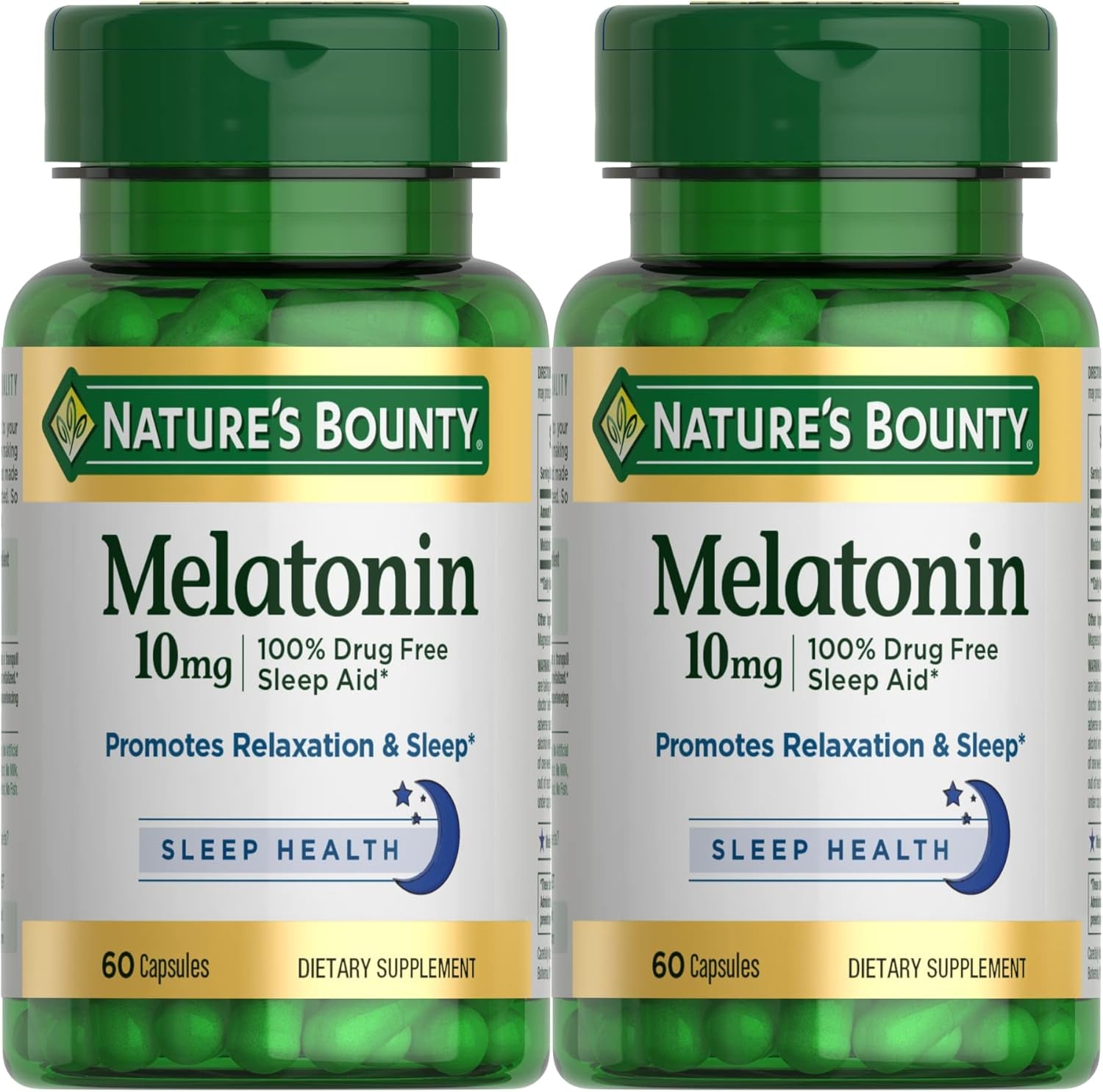 Melatonin by Nature'S Bounty, 60 Count (Pack of 2) – SuppsWorld
