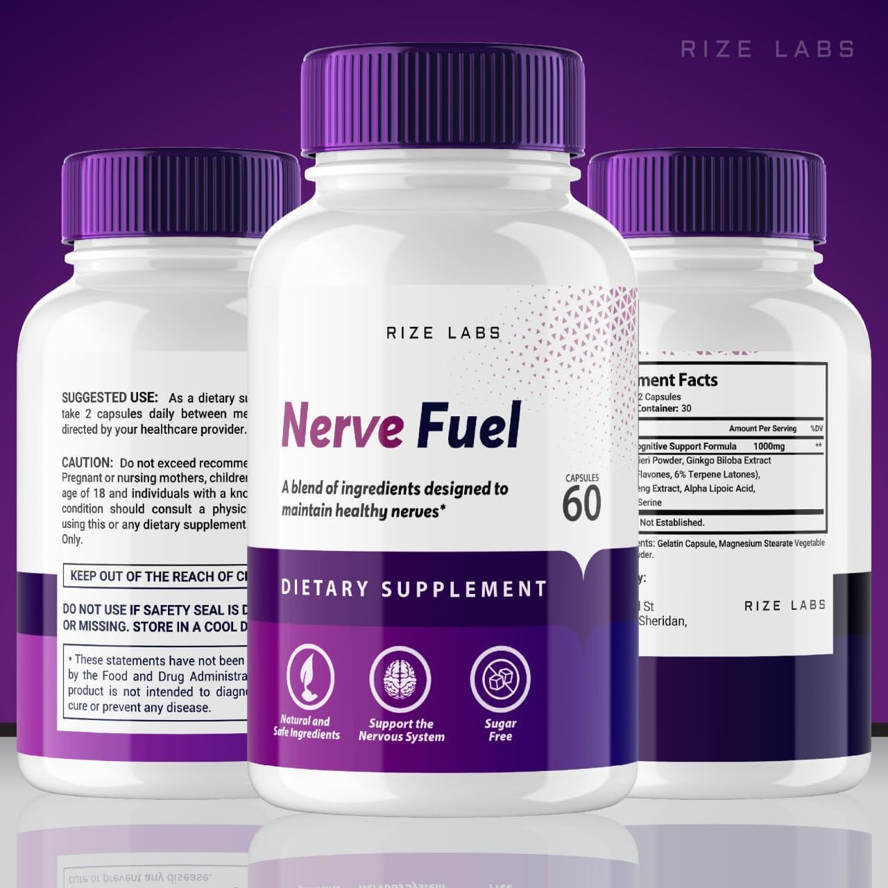 Nerve Fuel Capsules, Nerve Fuel Supplement Used for Lessening the Inte ...
