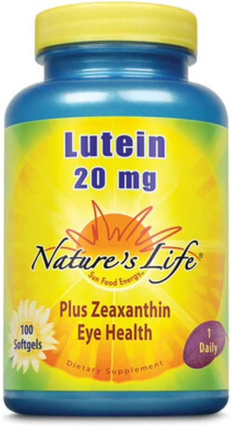 Nature'S Life Lutein 20 Mg | 100 Ct – SuppsWorld