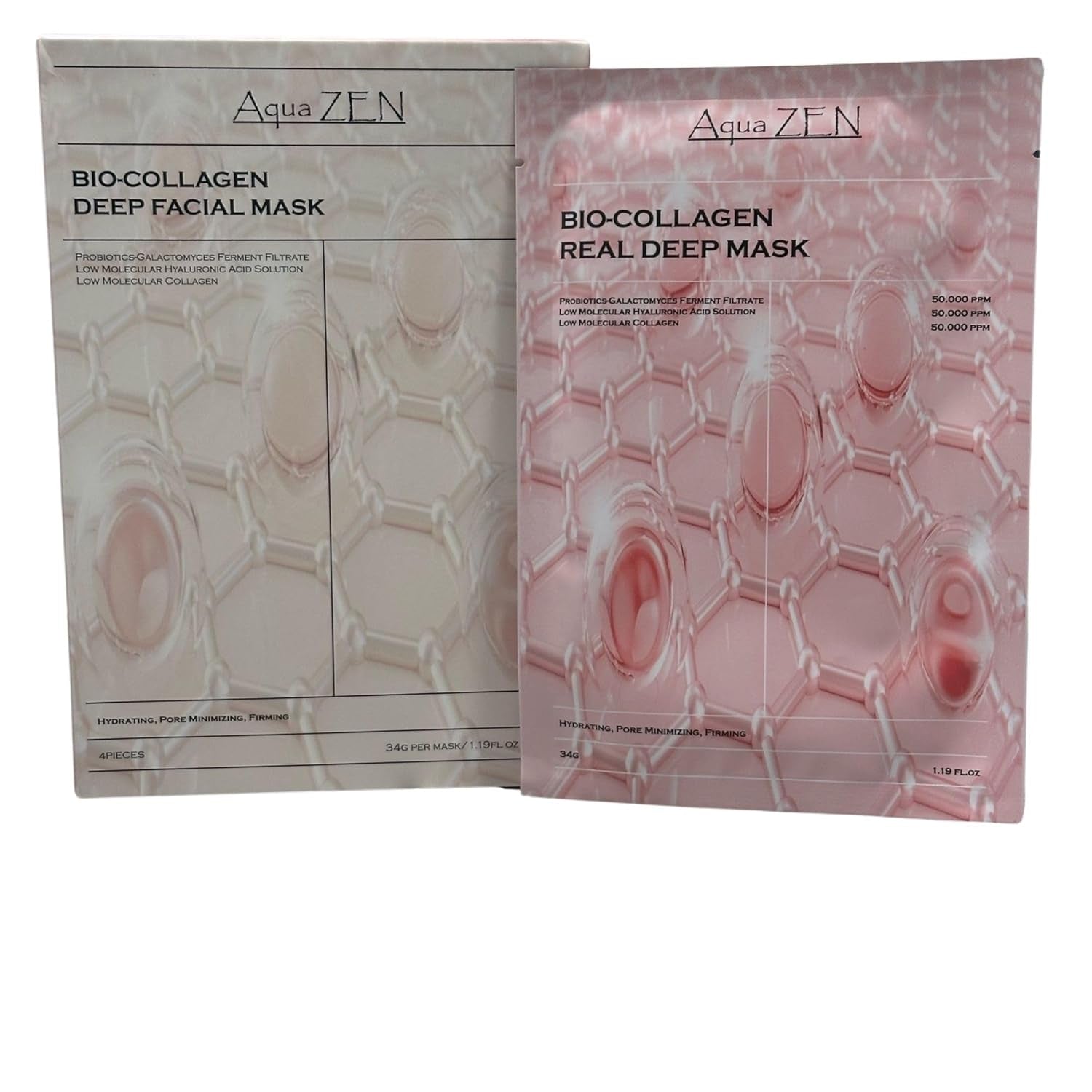 Aqua ZEN Bio-Collagen Deep Hydrogel Facial Mask | Hydrating, Rejuvenat ...