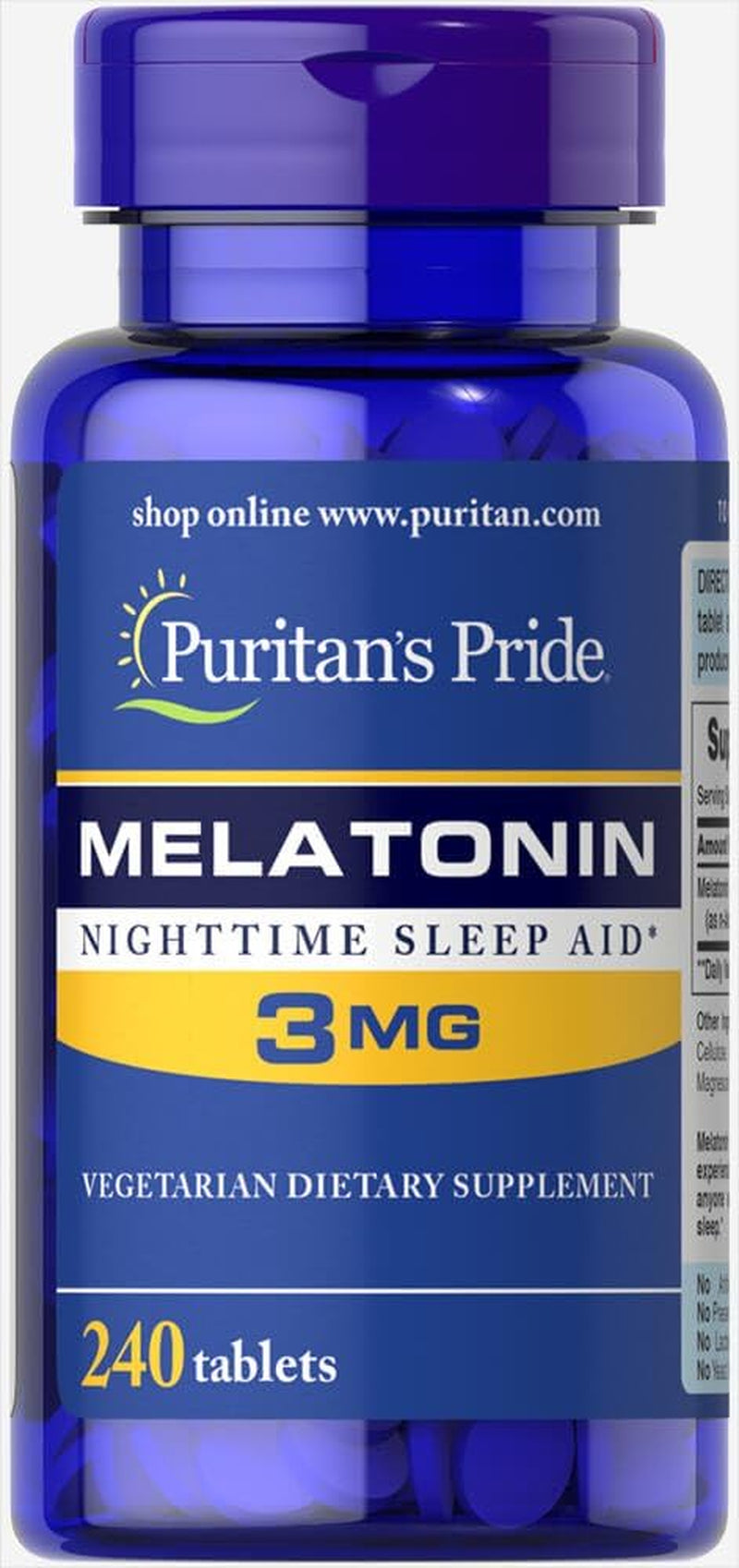 Puritans Pride Melatonin 3 Mg Tablets, 240 Count – SuppsWorld