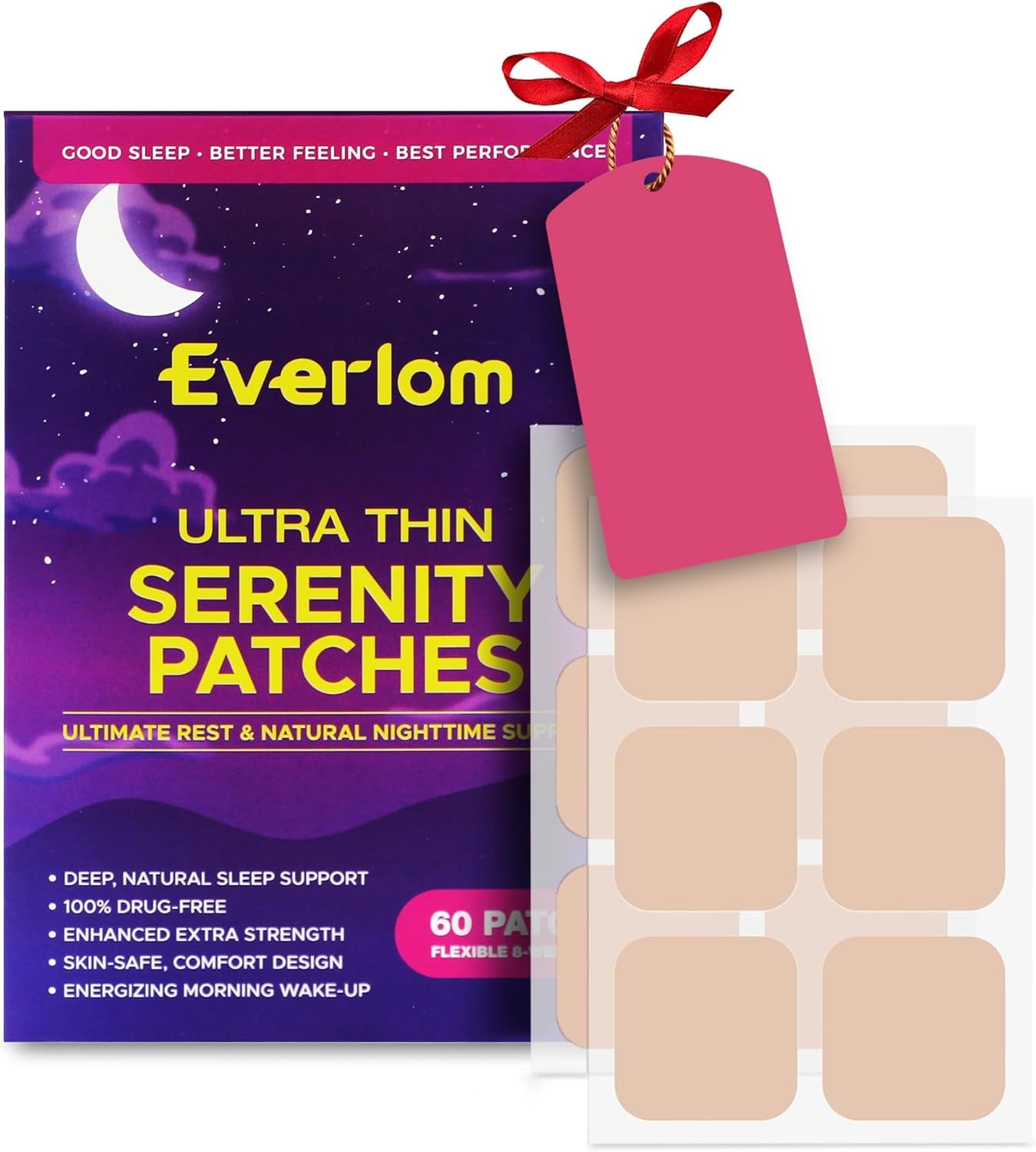 Sleep Patches for Adults Extra Strength: 60-Pack Melatonin Aid for Nig ...