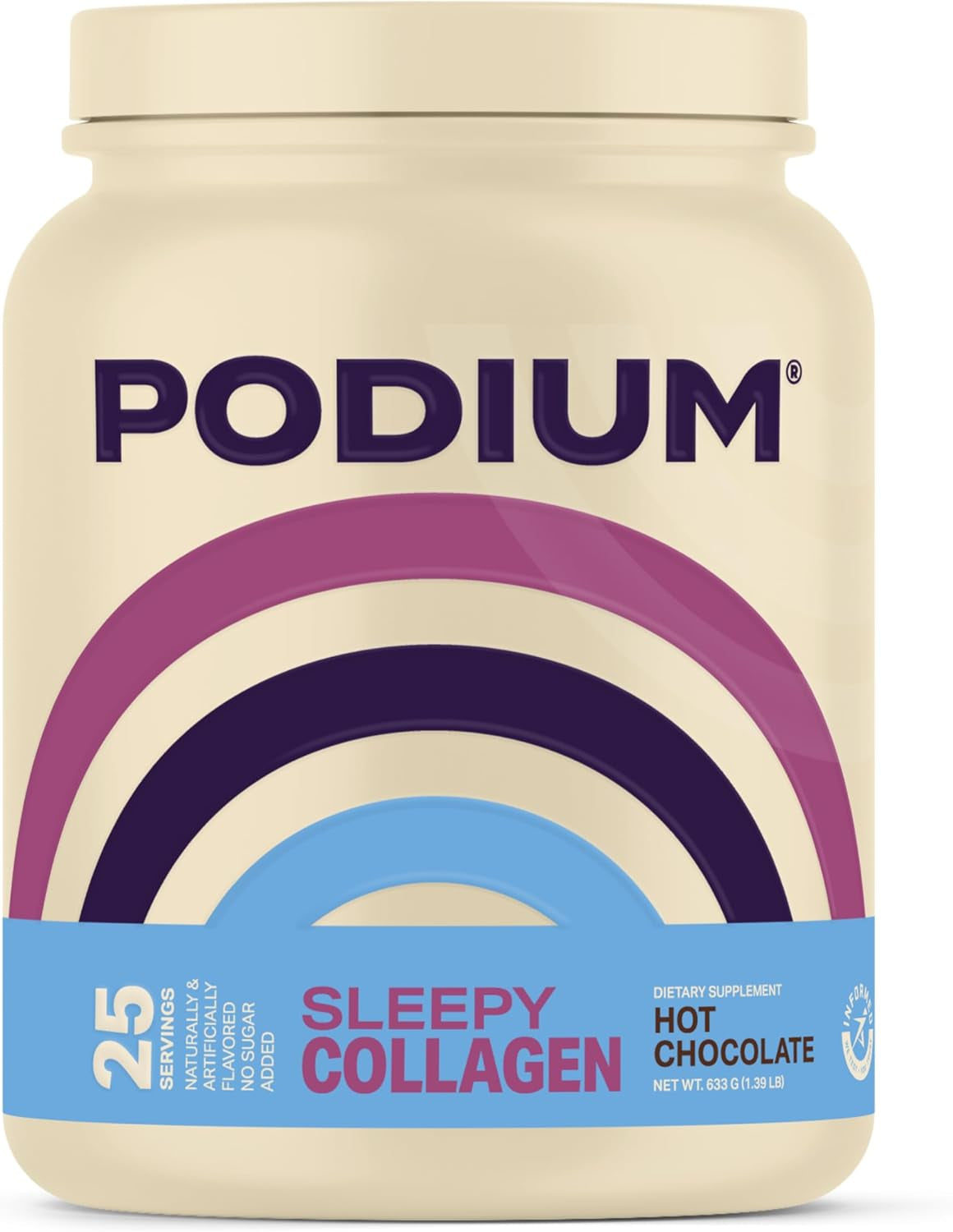 Podium Nutrition, Sleepy Collagen with Melatonin, Hot Chocolate, 25 Se ...