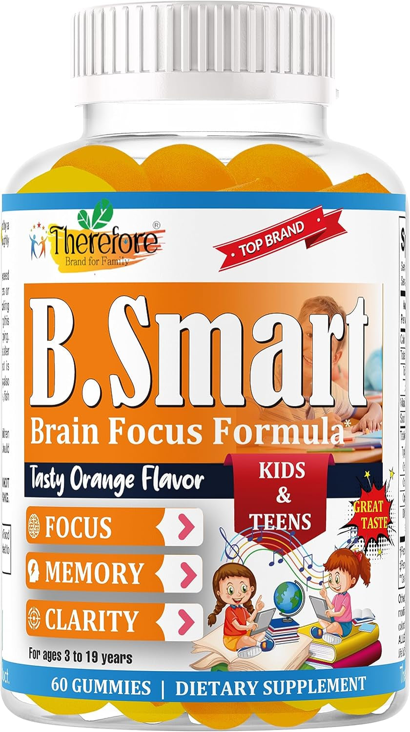 B.Smart Omega 3 Gummies for Kids & Teens – DHA EPA Omega 3 6 9 Brain V ...