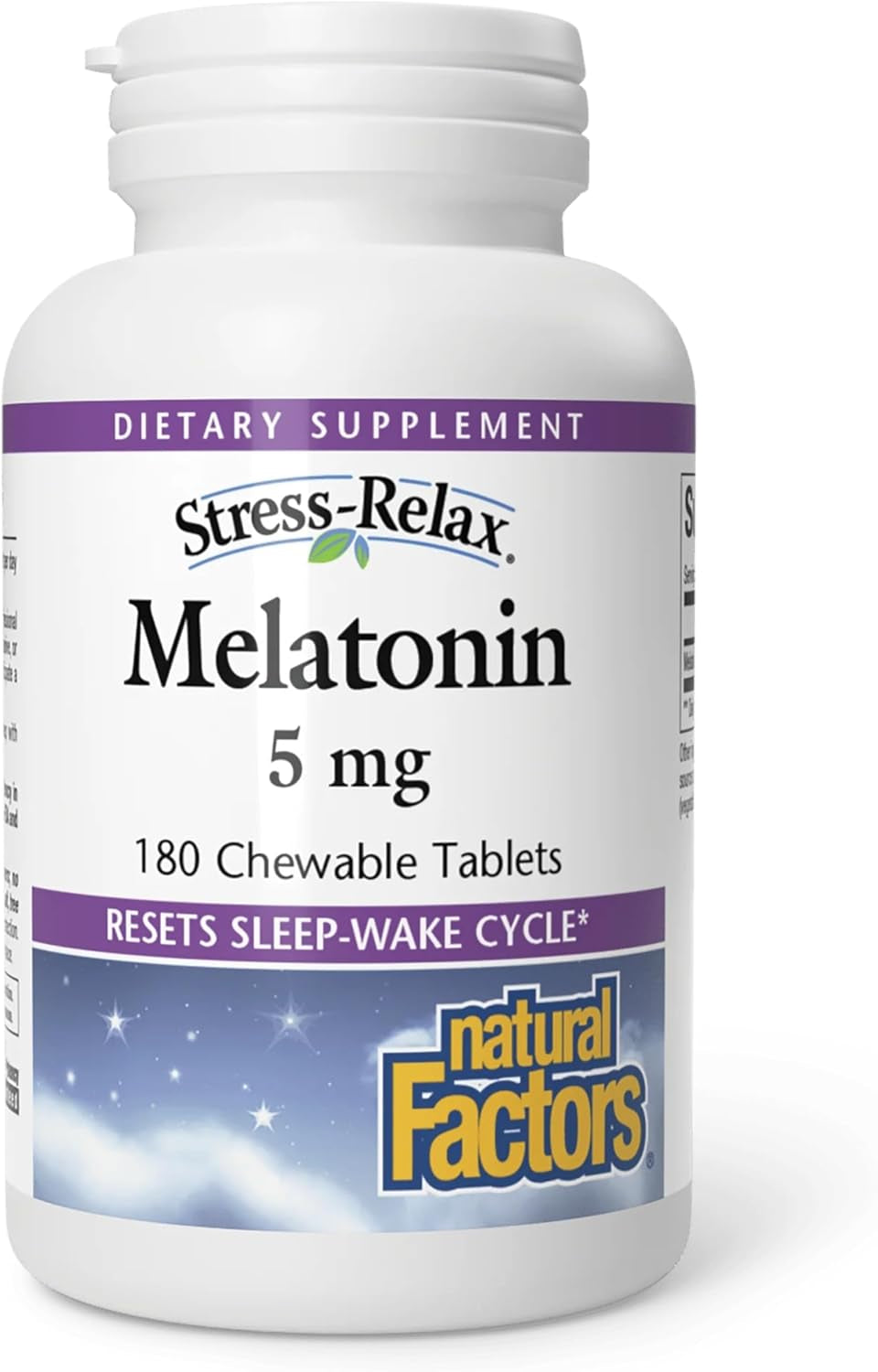 Stress-Relax Melatonin 5 Mg by Natural Factors, Natural Sleep Aid, Res ...