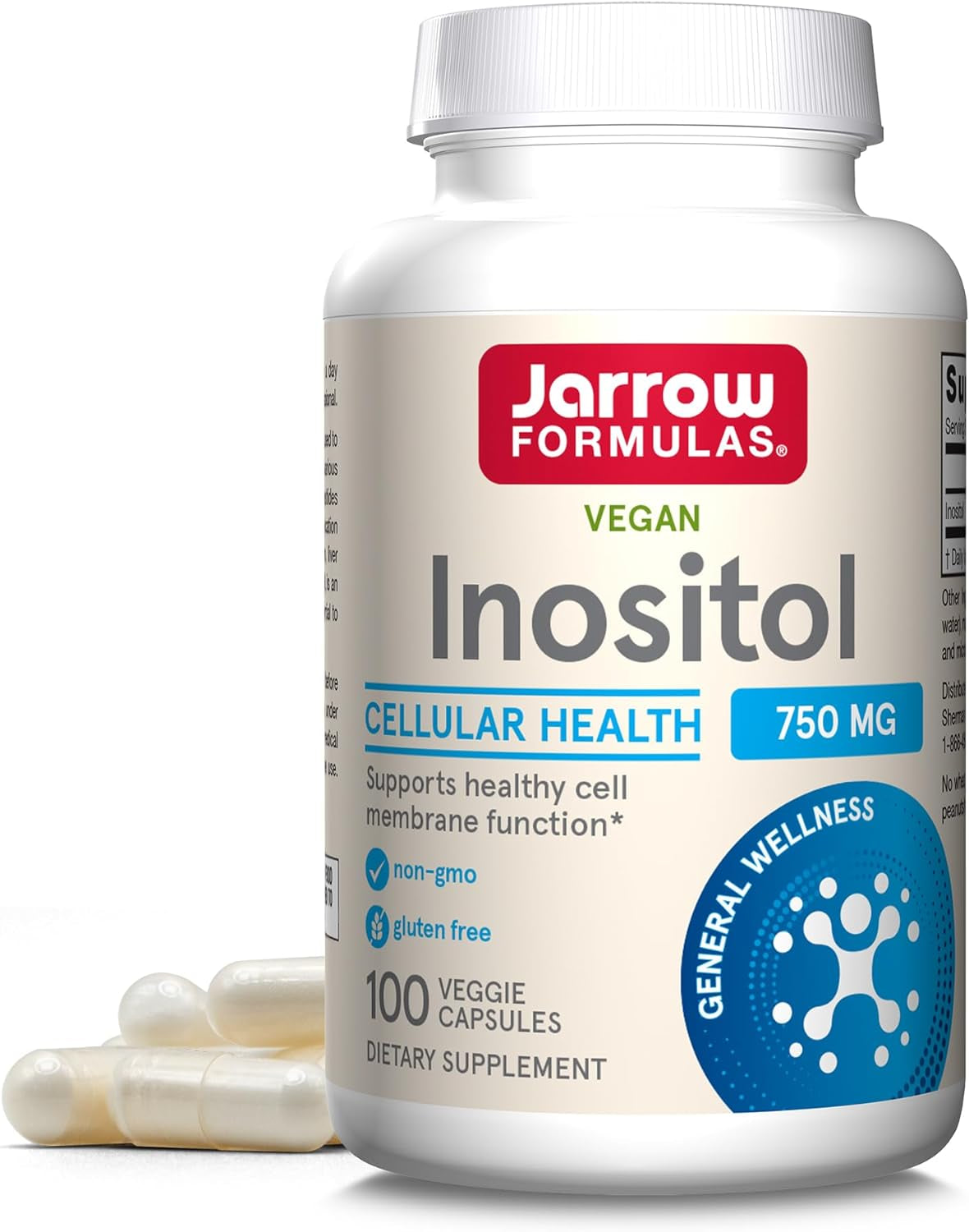 Jarrow Formulas Inositol 750 Mg, Dietary Supplement, Liver Support for ...