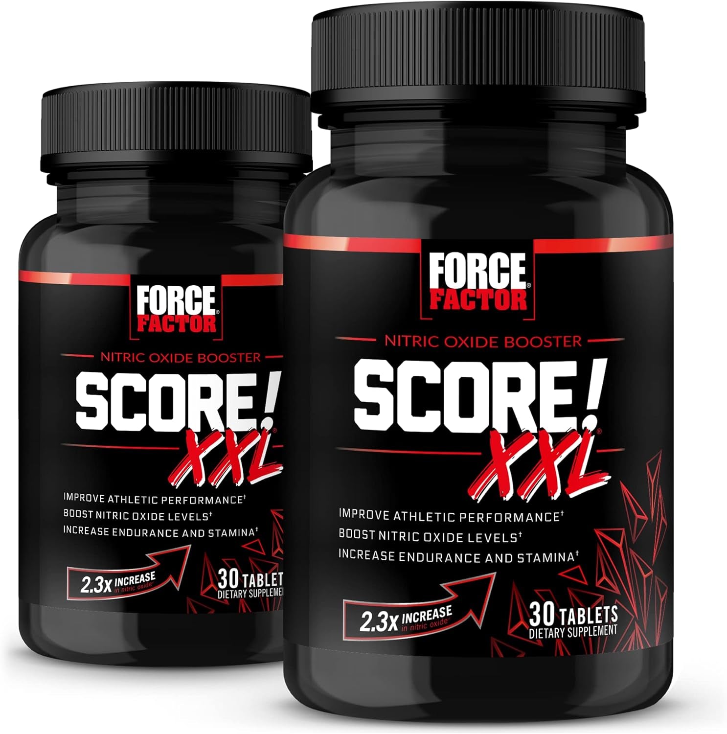 FORCE FACTOR Score! XXL, 2-Pack, Nitric Oxide Booster Supplement for M ...