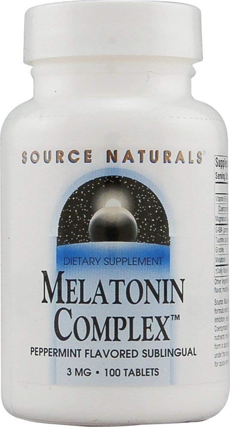 Source Naturals Sleep Science Melatonin Complex with GABA 3 Mg Pepperm ...