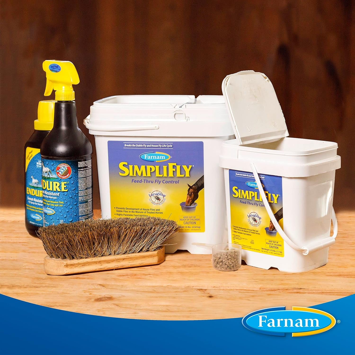 Farnam Simplifly Feed through Fly Control for Horses, Breaks the Fly L ...